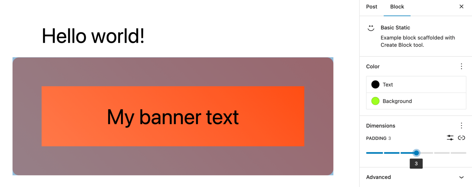 Adding Options To Custom Blocks With Block Supports Block Creator 02 Full Stack Digital